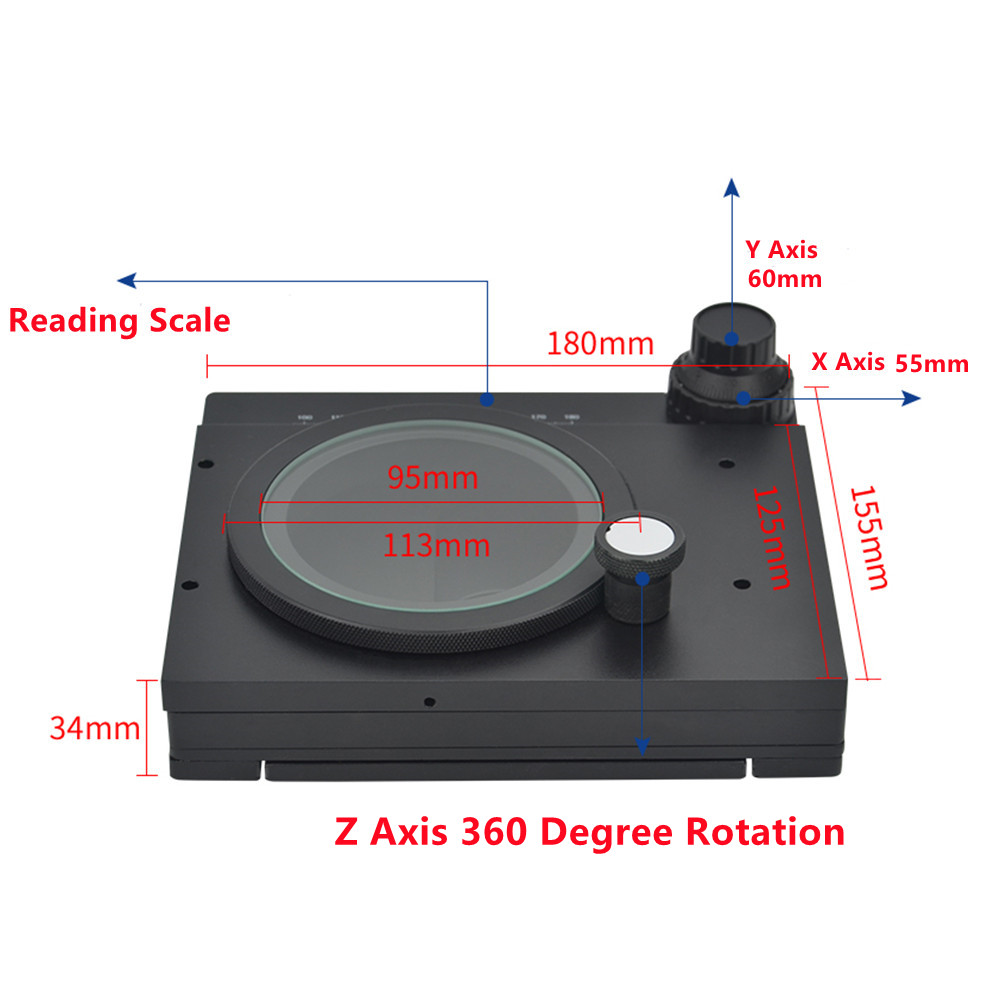 XYZ Microscope Stage with Rotating Platform - AMADA Microscope