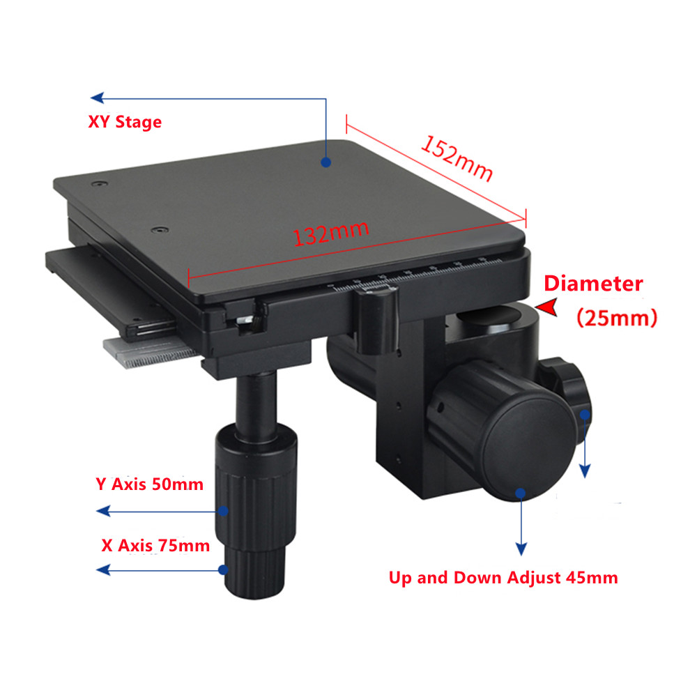 25mm XY Microscope Stage with Bracket - AMADA Microscope